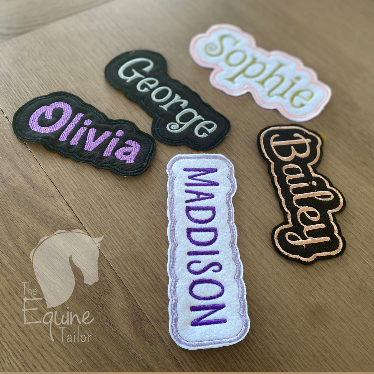 Embroidered Name Patches – The Equine Tailor