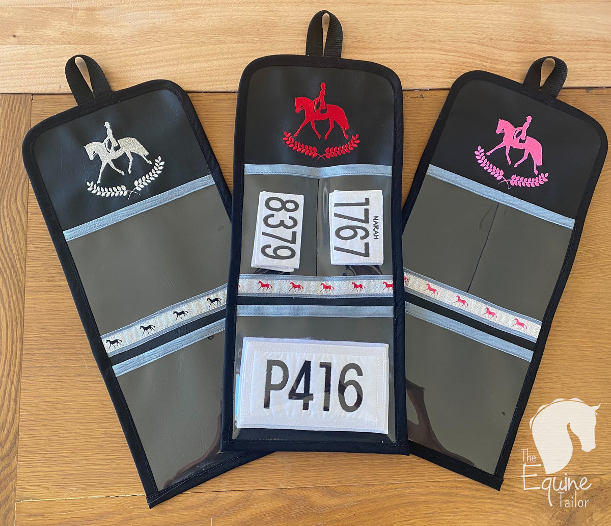 Bridle number holder with embroidery – The Equine Tailor