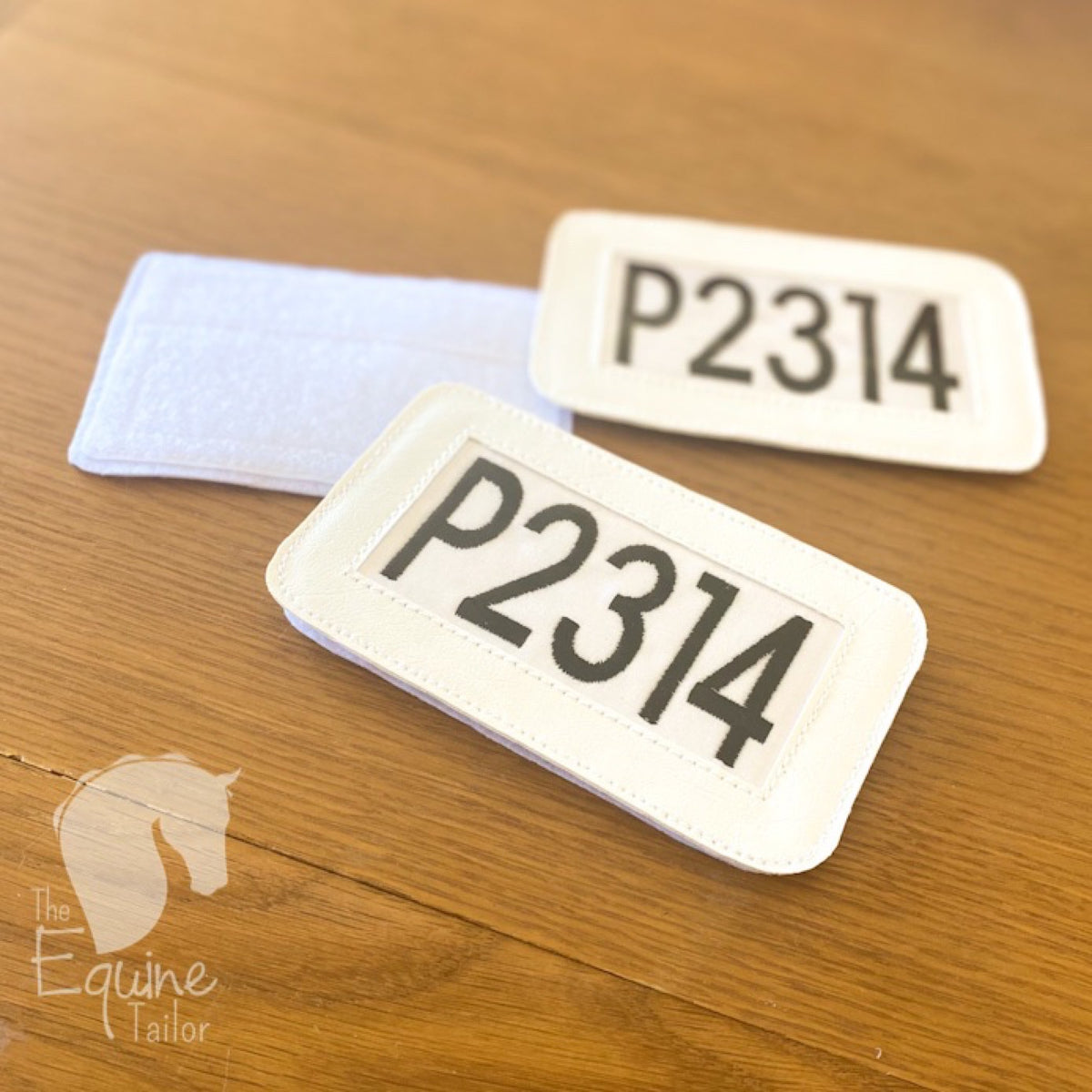 Embroidered Bridle numbers with vinyl border for Saddle pad with clear ...